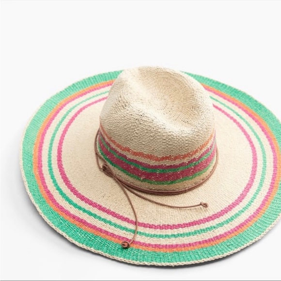 Zara | Accessories | Zara Striped Woven Hat | Poshmark